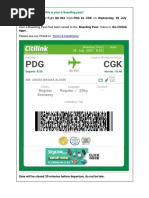 Contoh Boarding Pass Citilink | PDF