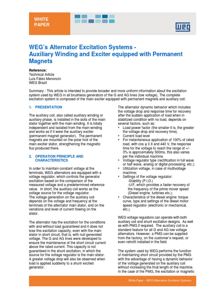 WEG White Paper AREP | PDF | Electric Generator | Inductor