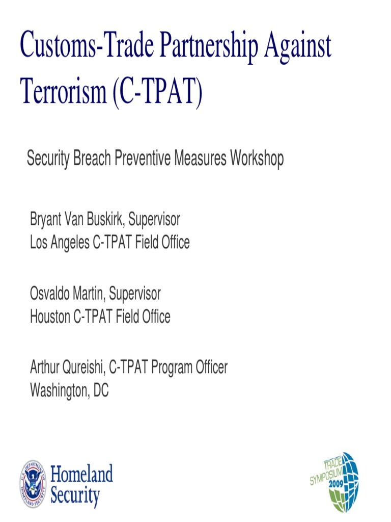 4 C-TPAT - CBP Presentation | PDF | Cargo | Supply Chain