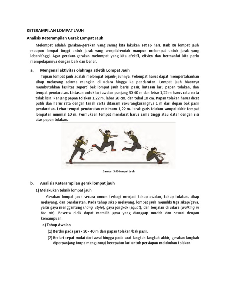 Modul PJJ PJOK KETERAMPILAN LOMPAT JAUH Kelas XI | PDF | Karier & Perkembangan | Sains & Matematika