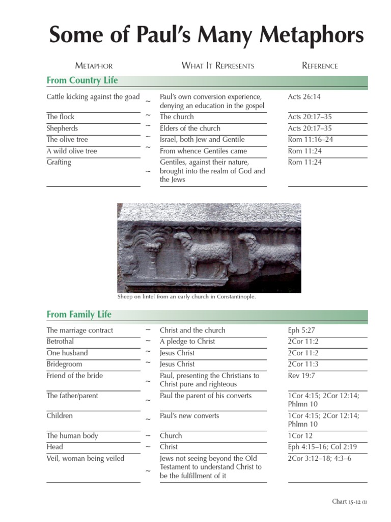 15-12 Some of Paul's Many Metaphors | PDF | Paul The Apostle | Jesus
