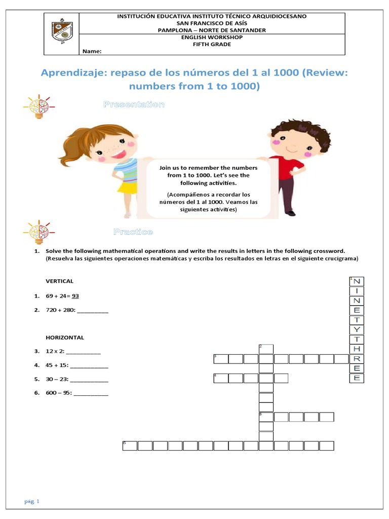 Review Numbers From 1 To 1000 | PDF