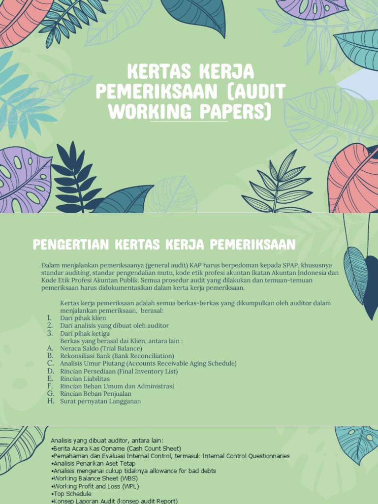 Sesi 9 Kertas Kerja Pemeriksaan (Audit Working Papers) - Dikonversi | PDF