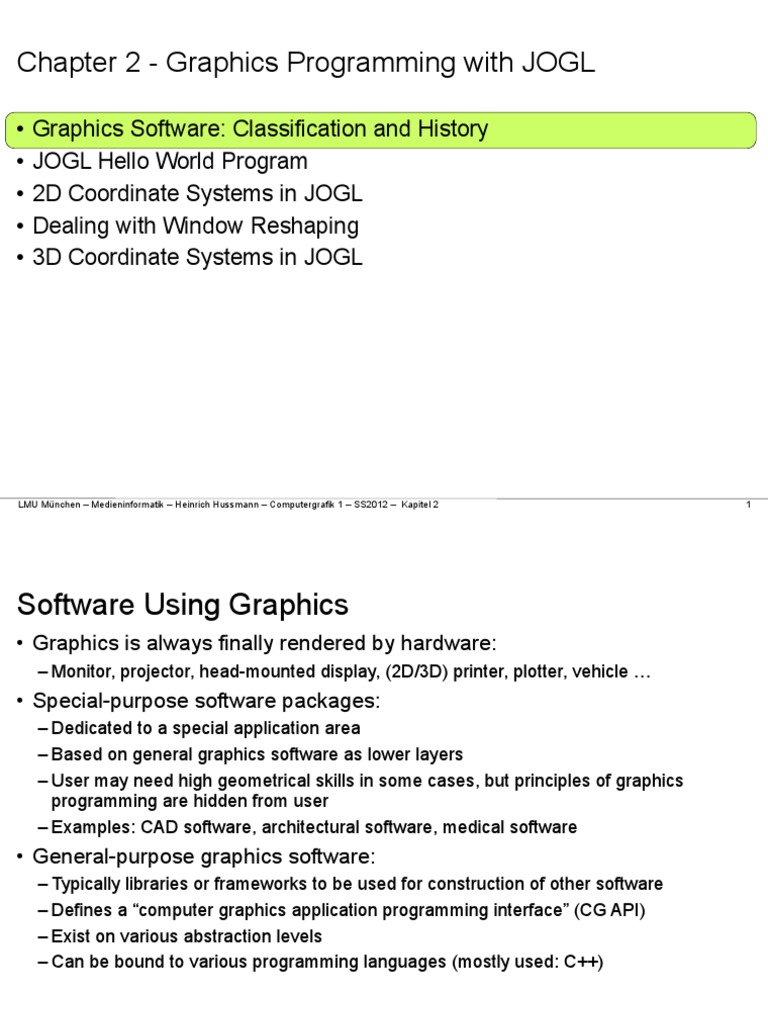 Chapter 2 - Graphics Programming With JOGL | PDF | Software Engineering | Computer Programming