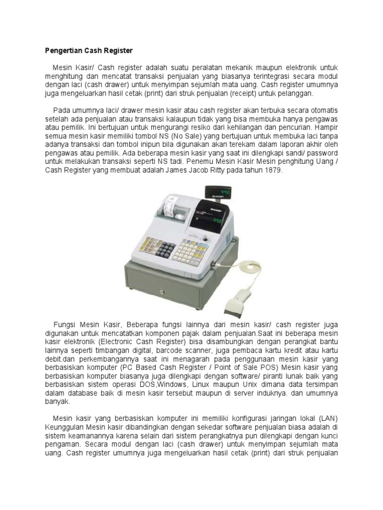 Pengertian Cash Register | PDF