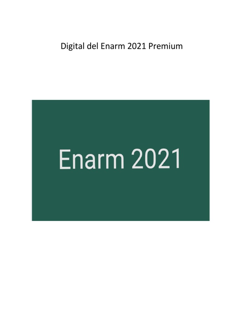 Examen ENARM 2021: Preguntas Clave | PDF | Insuficiencia cardíaca ...