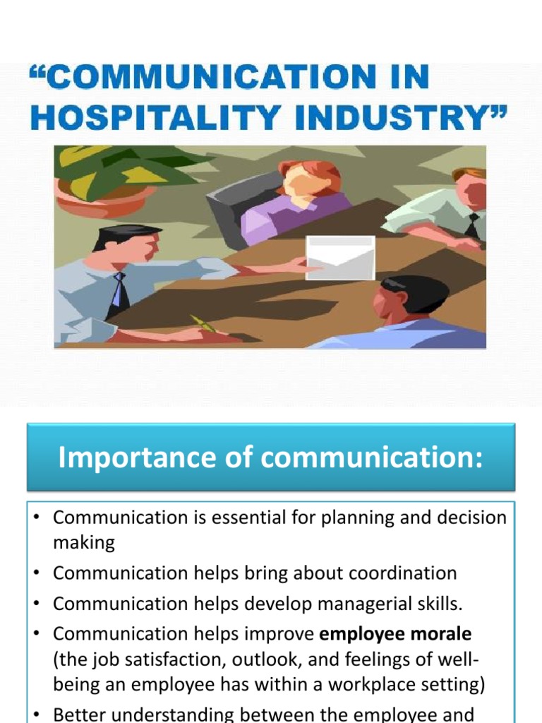 Communication in Hospitality | PDF | Communication | Employment