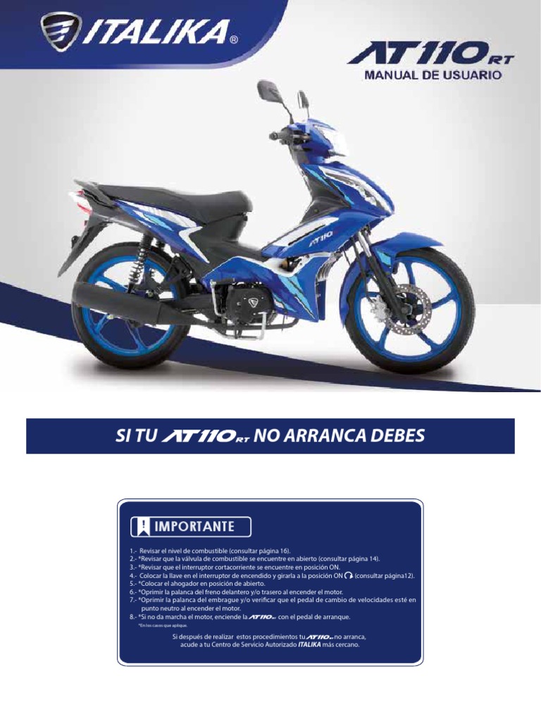 AT110RT | PDF | Carburador | Tecnología de vehículos