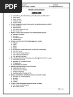 ANIMAL FARM TEST Chapters 1-10 | PDF | History