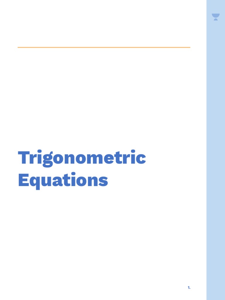 Trigonometric Equations | PDF | Trigonometric Functions | Sine