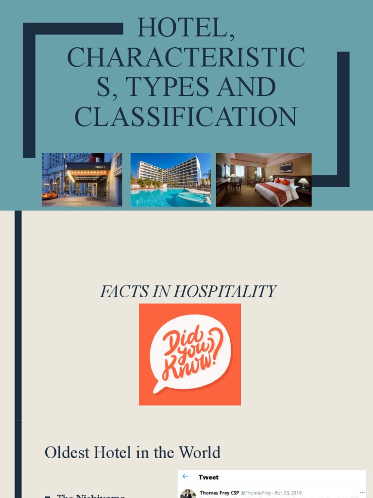 Hotel Characteristics and Types Explained | PDF | Hotel | Motel