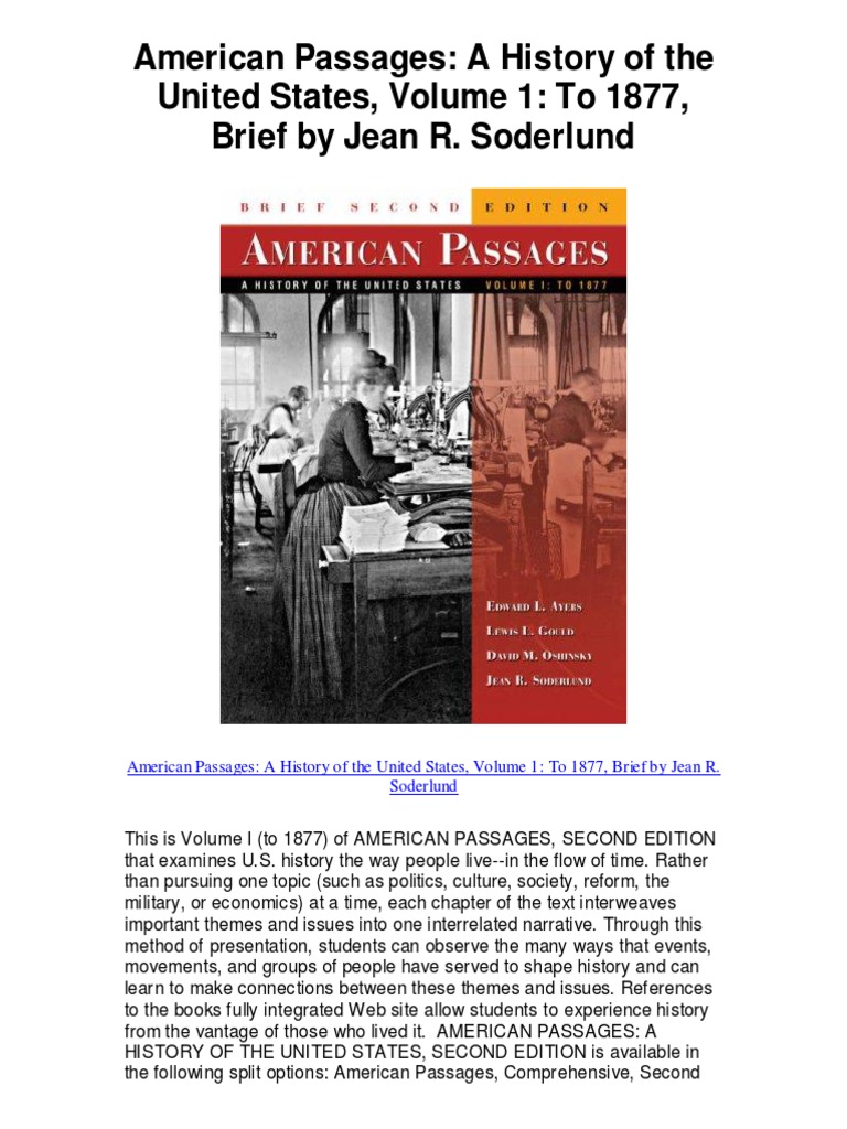 American Passages A History of The United States V | PDF