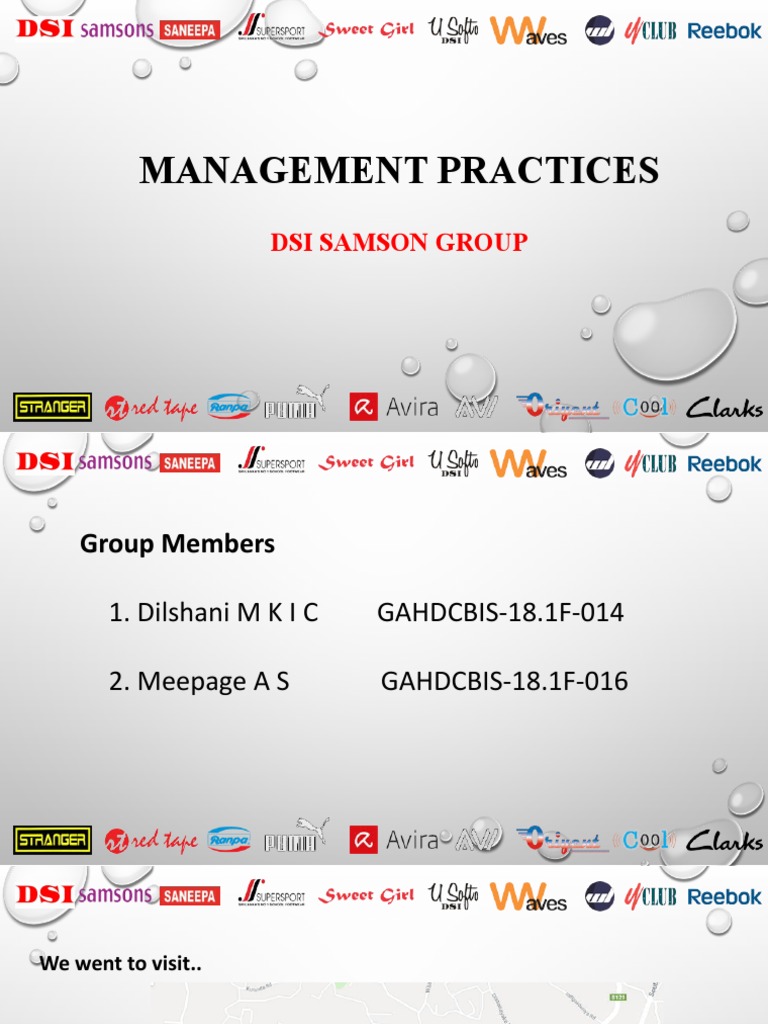 Management Practices - DSI | PDF | Business | Economies