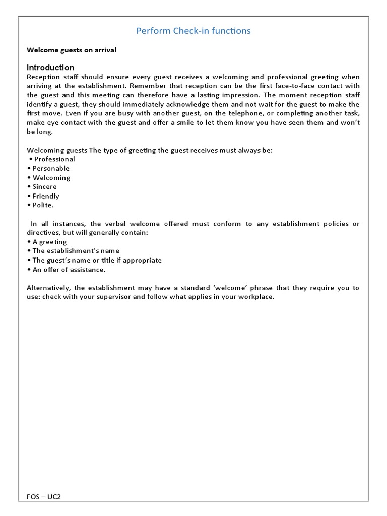 Welcoming Guests and Confirming Reservation Details: A Guide to ...