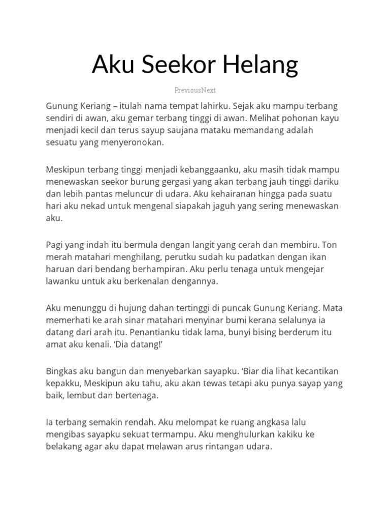 Aku Seekor Helang Presentation | PDF