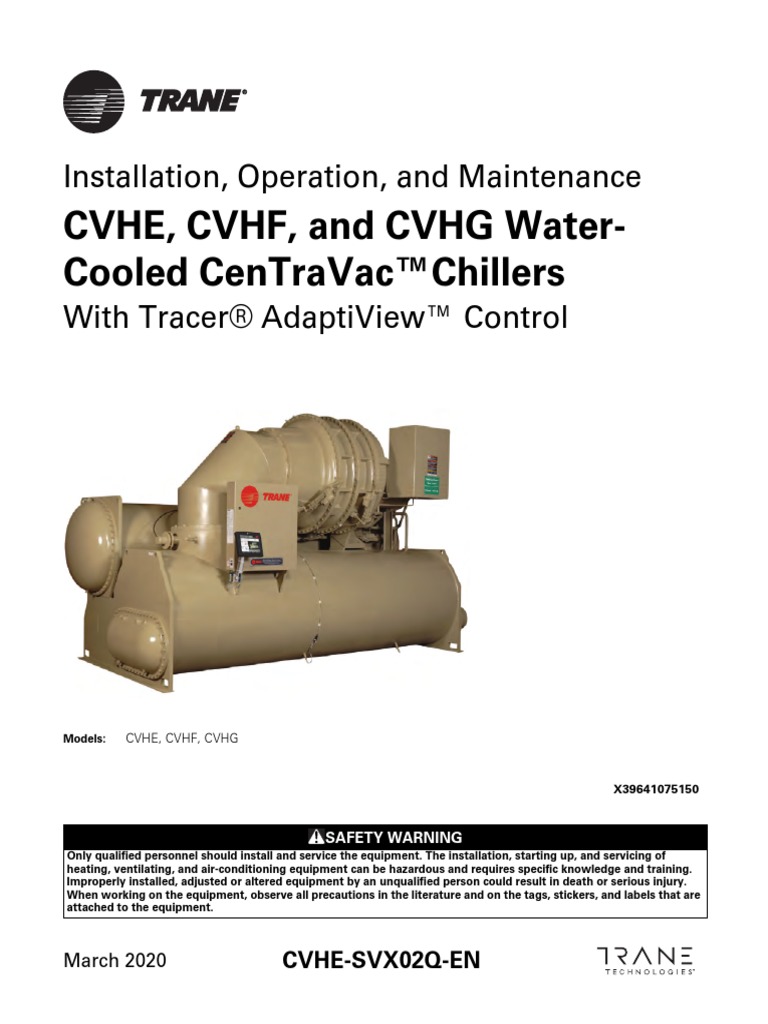 Trane CVHG Manual | PDF | Chlorofluorocarbon | Electrical Wiring