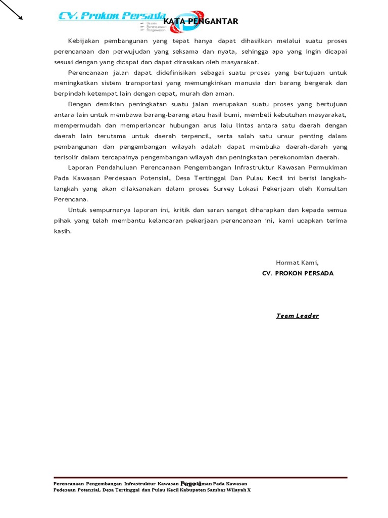 Lap. Pendahuluan Jalan Sambas | PDF