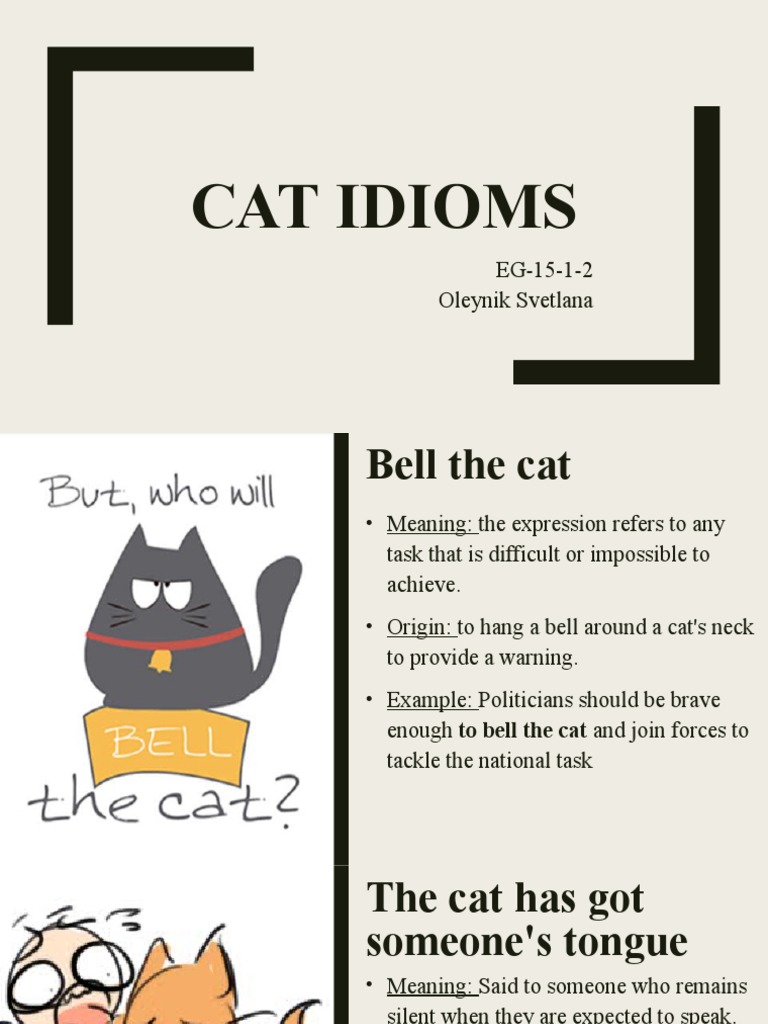 Cat Idioms EG 15 1 2 Oleynik Svetlana PDF