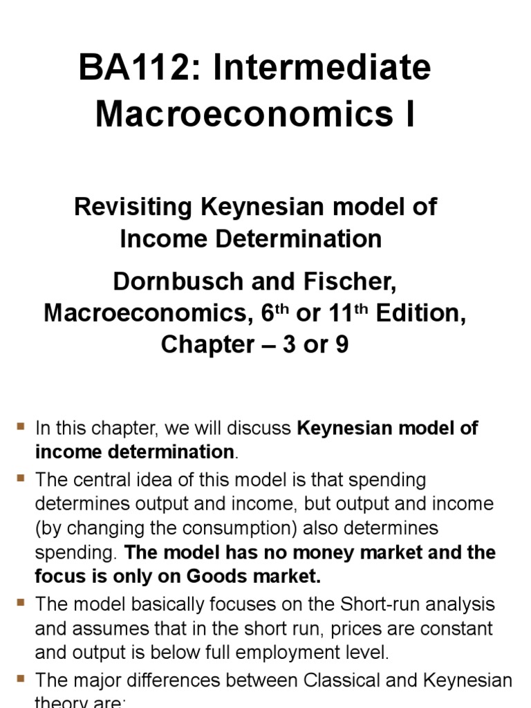 Unit1 (Basic) - D&F6e. Chap - 3-Revisiting Keynesian Model of Income ...