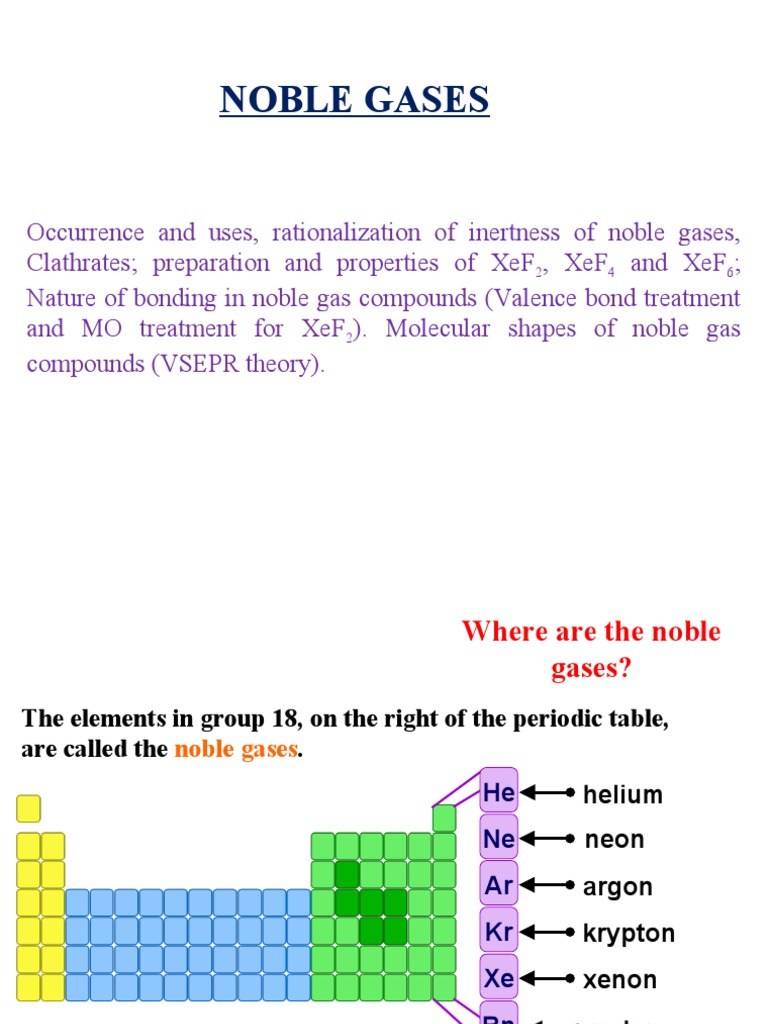 Noble Gas PPT Final | PDF | Argon | Chemical Compounds