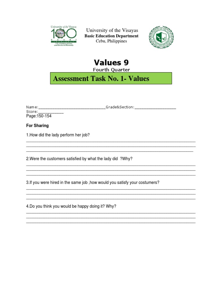 Esp 9 Worksheets (4th Quarter) | PDF | Goal | Behavior Modification