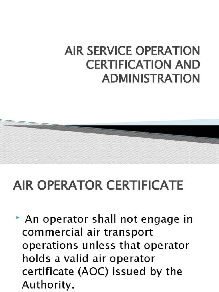 The Air Operator Certification | PDF | Flight Attendant | Airport