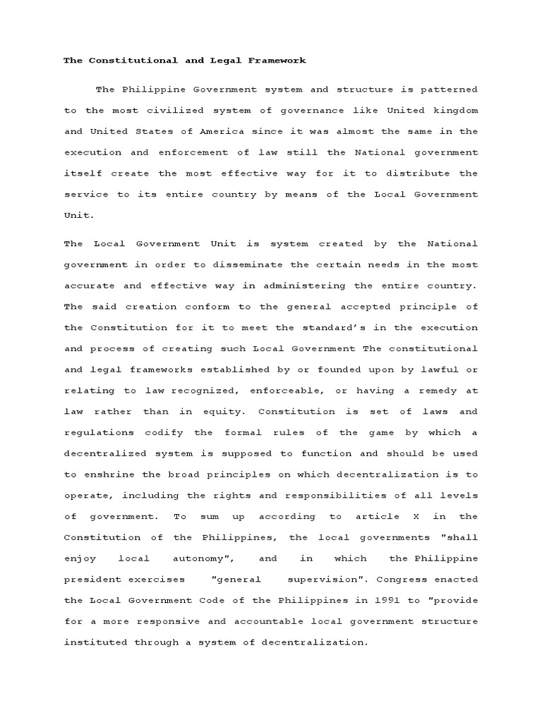 FILE 1the Constitutional and Legal Frameworks File | PDF | Constitution ...