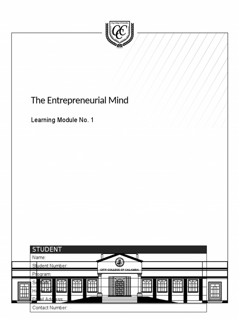 The Entrepreneurial Mind | PDF | Entrepreneurship | Mindset