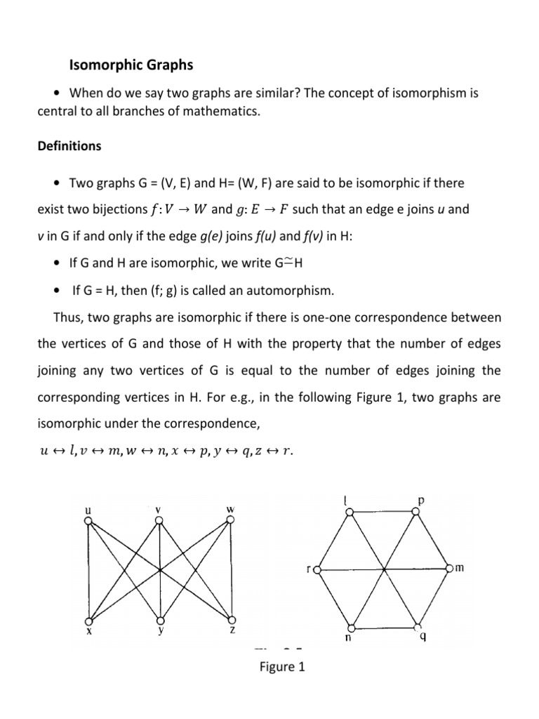 Isomorphic Graphs in Discrete Mathematics | PDF