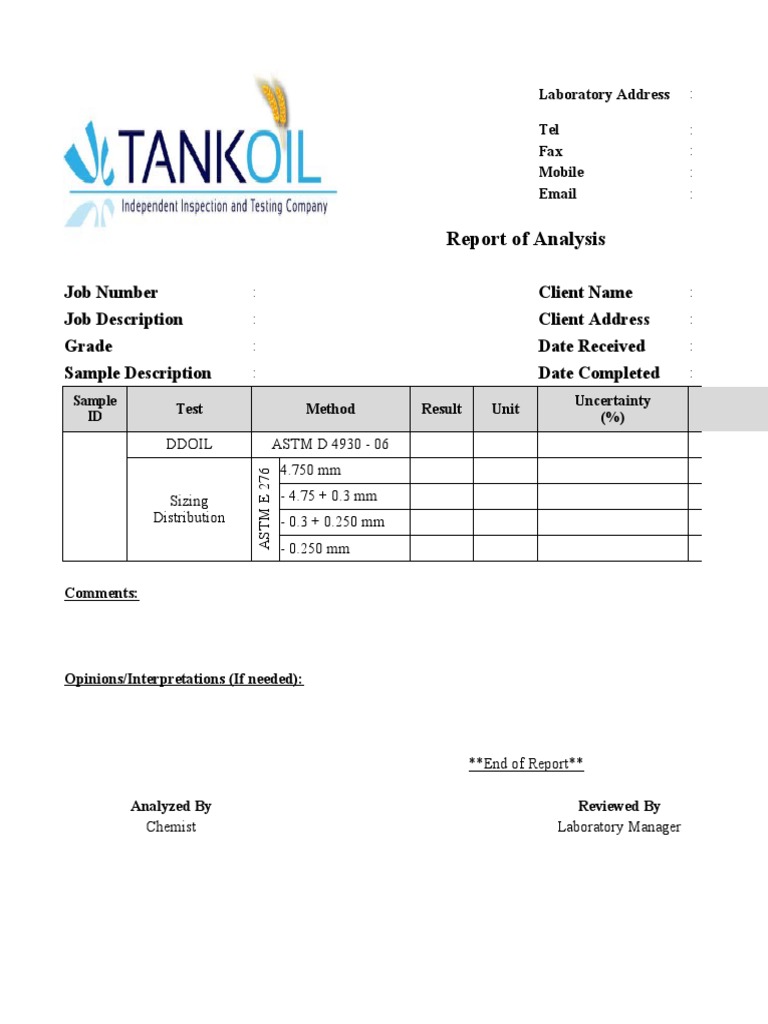 Job Number Client Name Job Description Client Address Grade Date ...