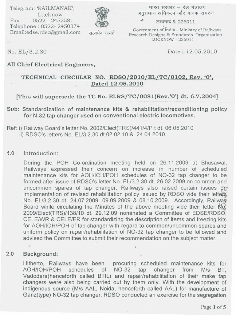 TC-0102 Tap Changer Locomotive Kit | PDF | Mechanical Engineering | Manufactured Goods