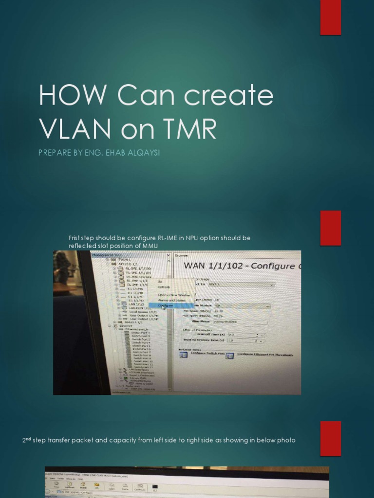 HOW Can Create Vlan On TMR: Prepare by Eng. Ehab Alqaysi | PDF