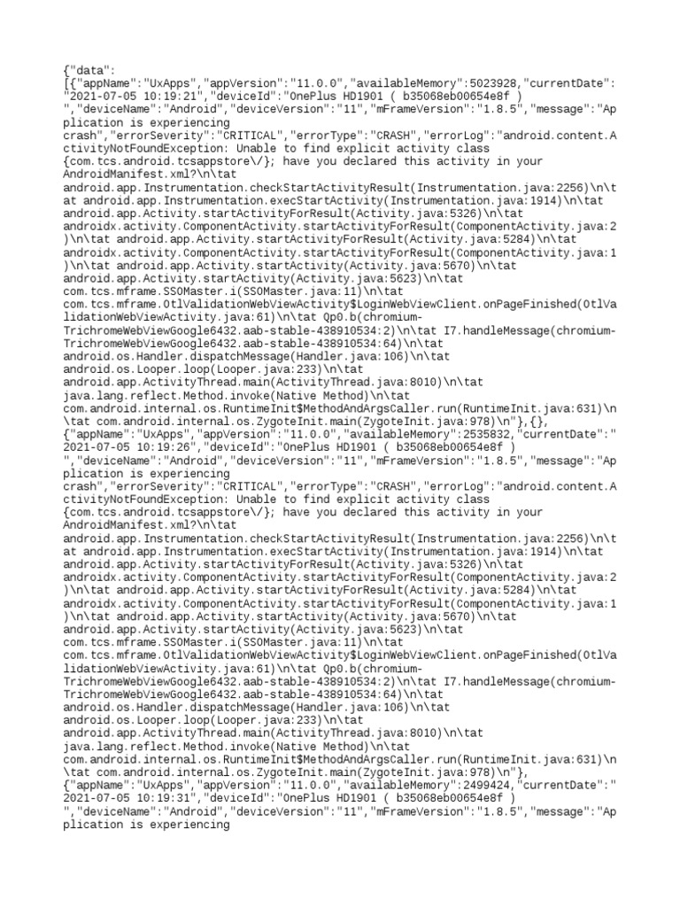 UxApps ErrorReport | PDF | Java (Programming Language) | Digital Technology