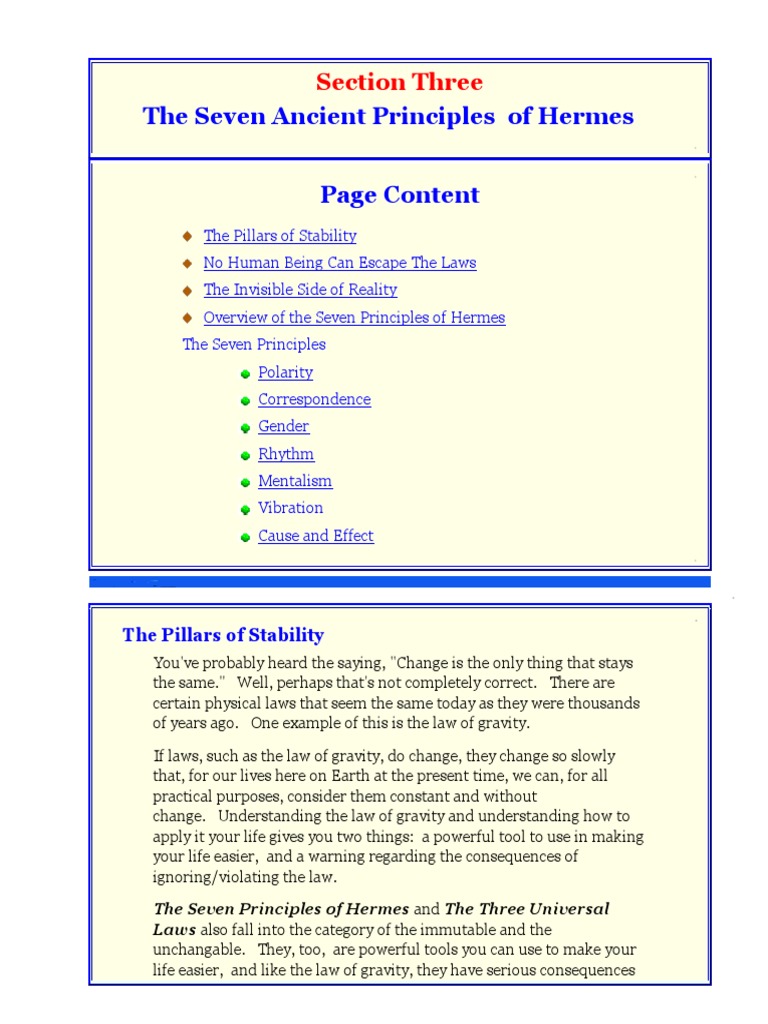 The Seven Ancient Principles of Hermes | PDF | Gender | Gender Studies