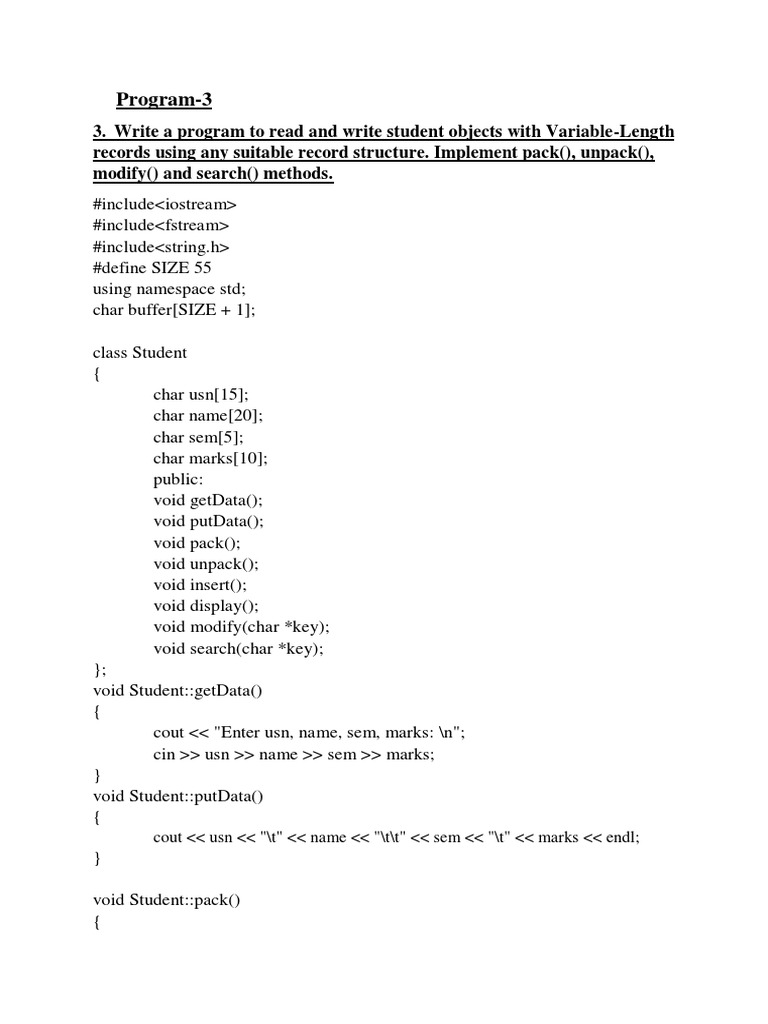 FS Program 3 | PDF | Computer Engineering | Computer Programming