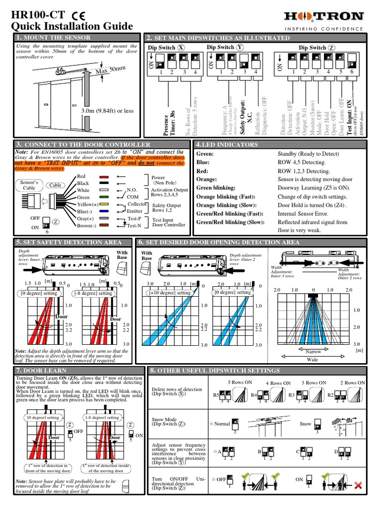 HR100-CT Quick Installation Guide: Max 5 0mm | PDF | Electricity ...