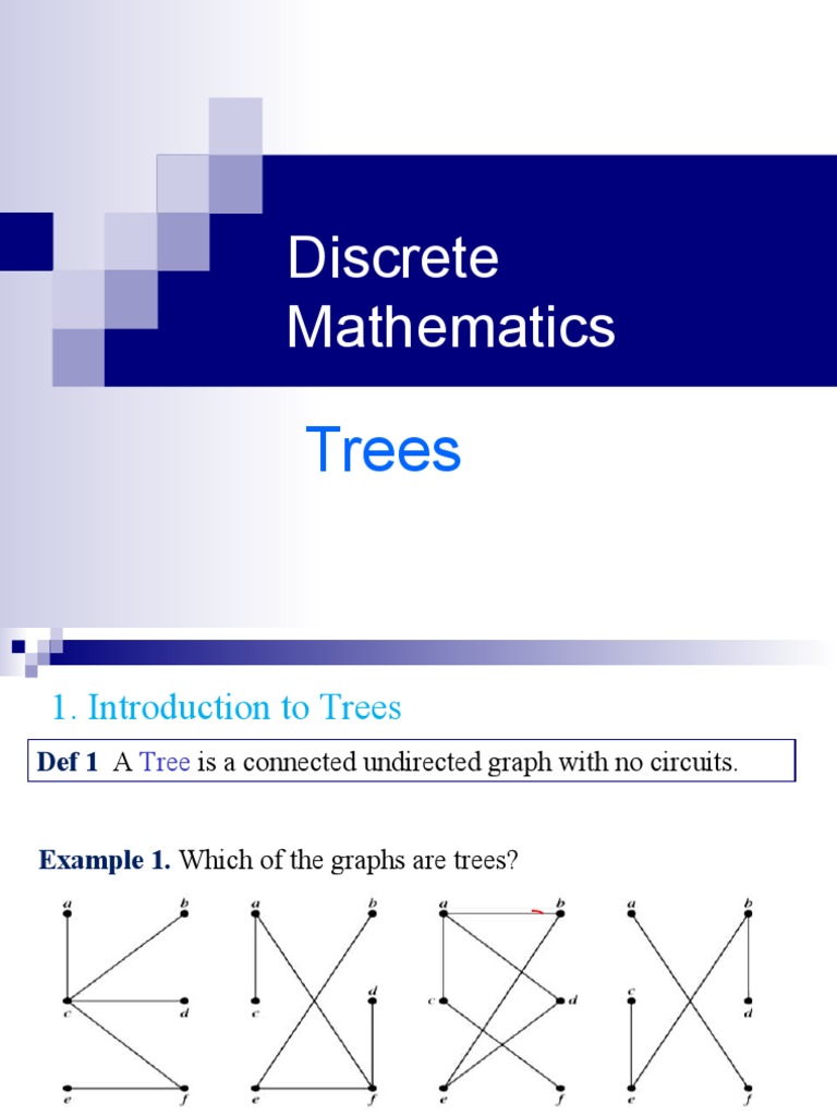 Discrete Mathematics: Trees | Download Free PDF | Vertex (Graph Theory ...
