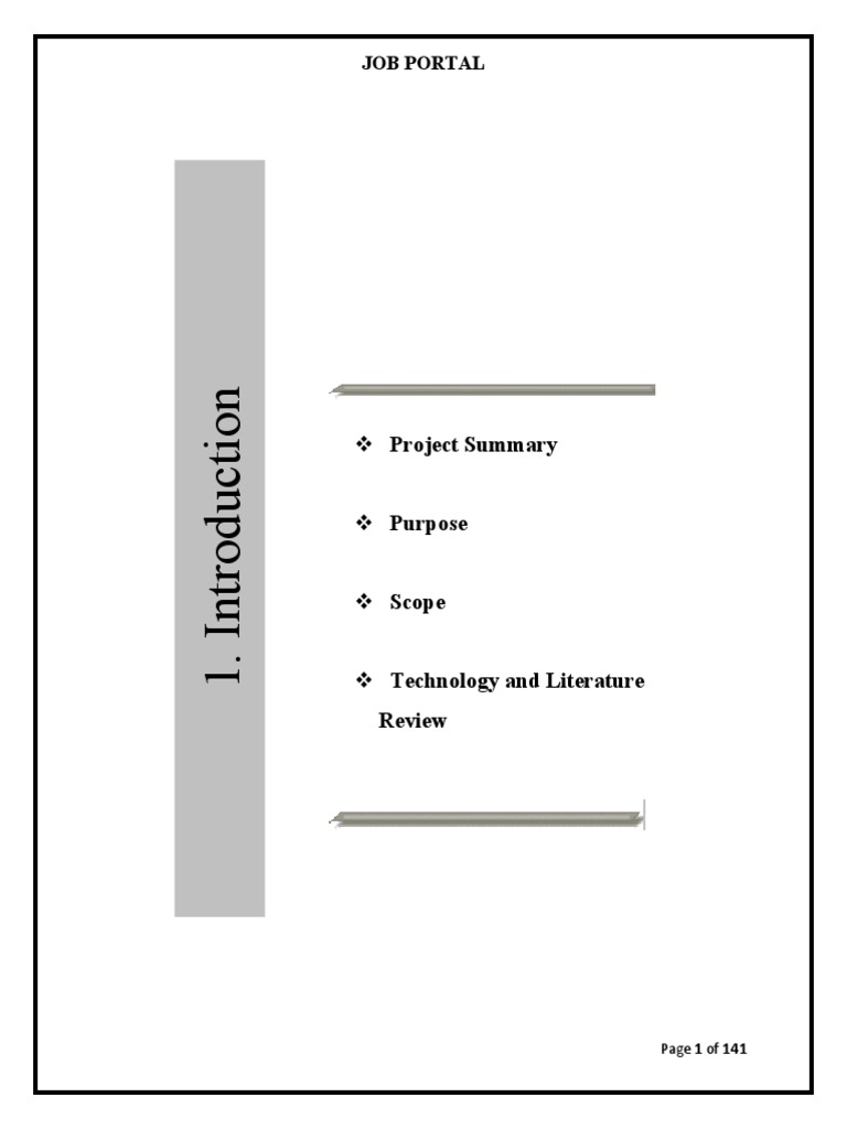 Project Report of Online Job Portal | PDF | Internet & Web | World Wide Web