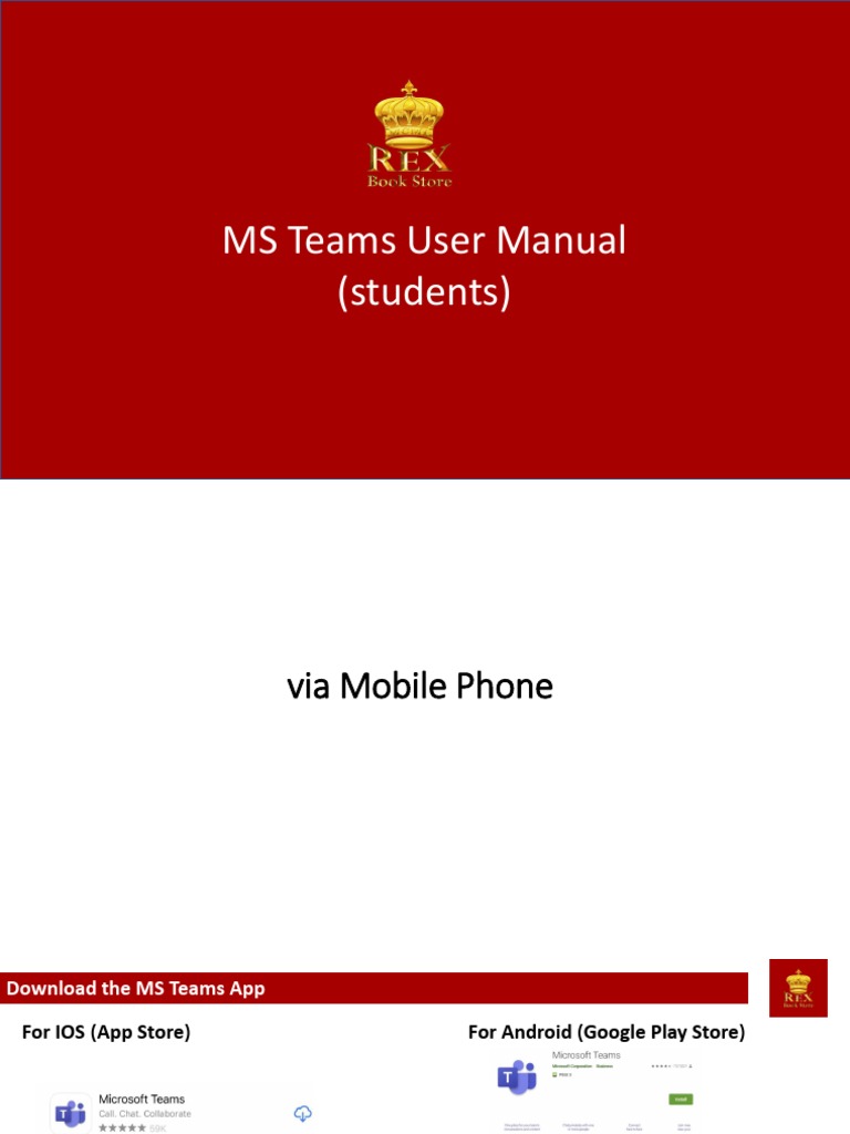 MS Teams User Manual (Students) | PDF