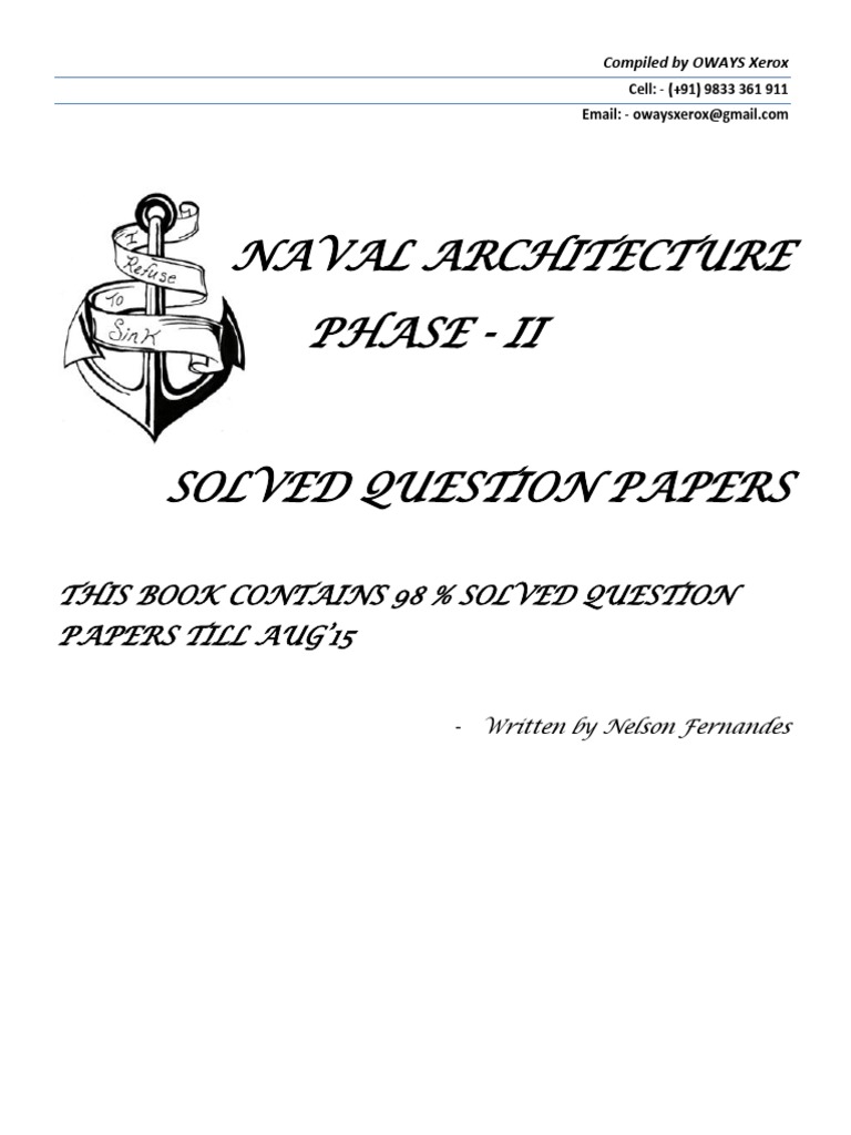 Naval-Arch-phase 2 Questions Solved | PDF