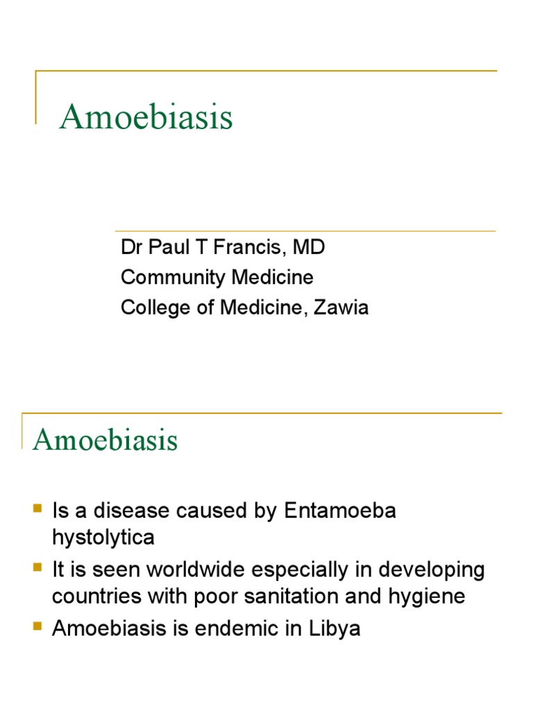 Amoebiasis: Causes, Symptoms, and Prevention | PDF | Technology ...