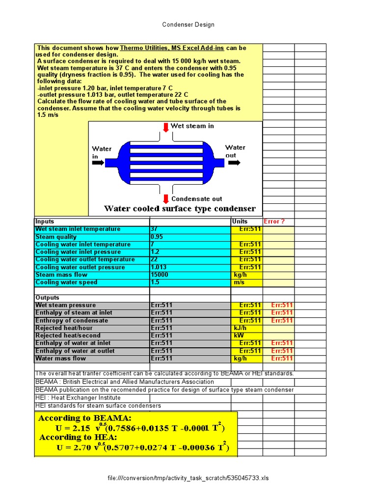 Condenser Design | PDF | Heat Exchanger | Enthalpy