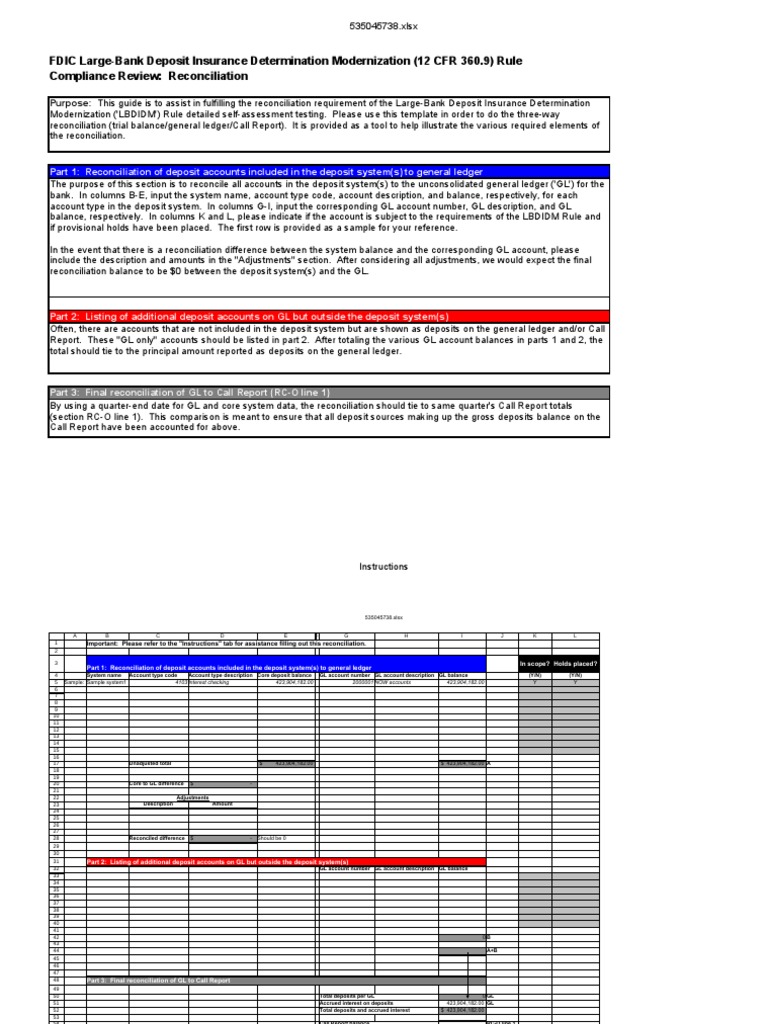 FDIC Large-Bank Deposit Insurance Determination Modernization (12 CFR 360.9) Rule Compliance ...