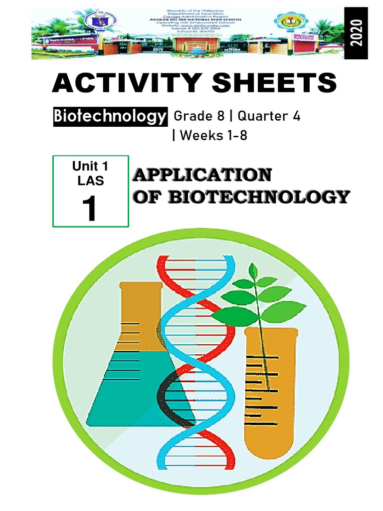 Biotechnology Activities for Grade 8 | PDF | Internet | Video