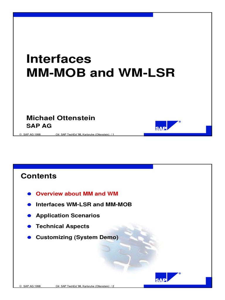 SAP WM Interface To External Systems | PDF | Warehouse | Computer ...