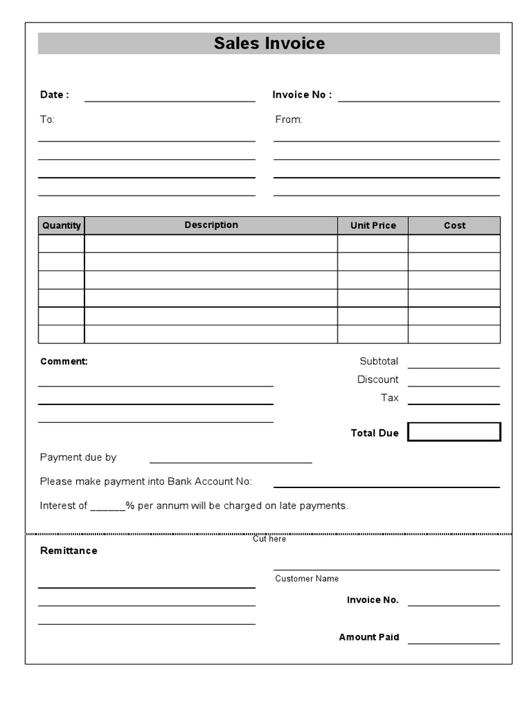 Sales Invoice Template | PDF