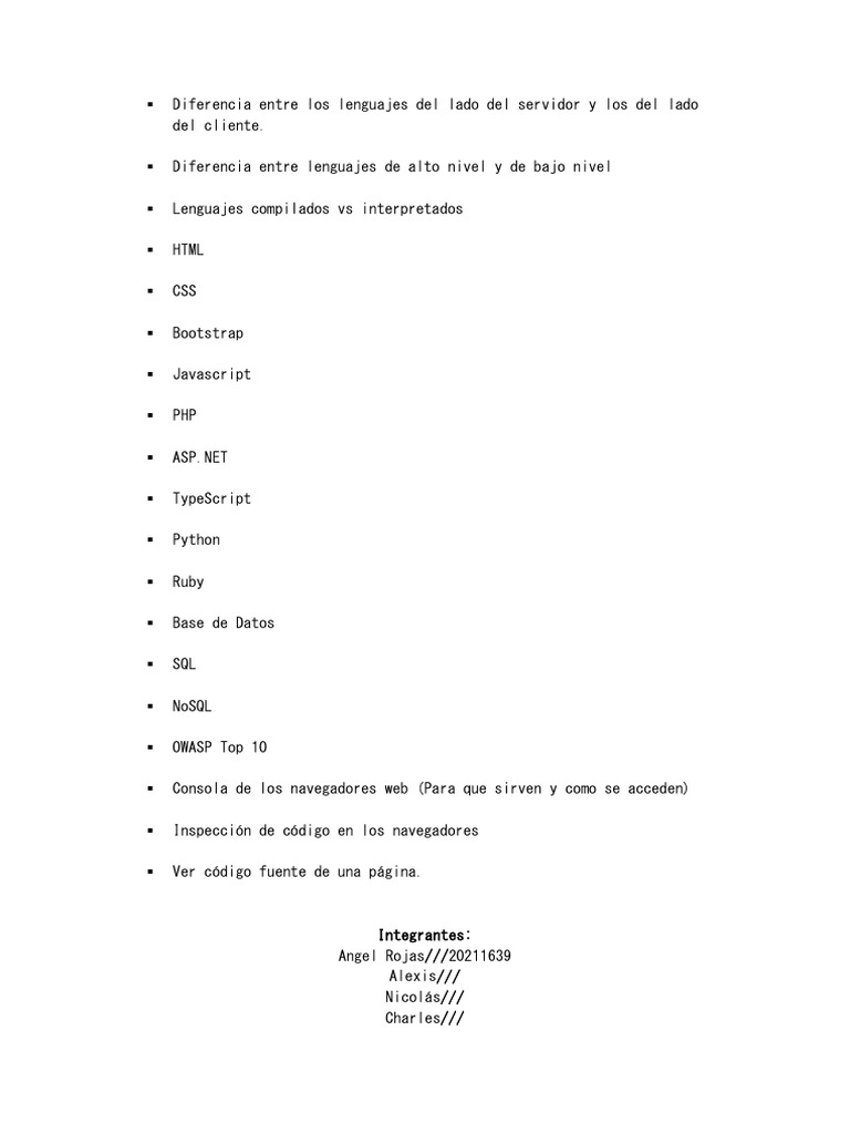 Primer Parcial Introduccion A La Ciberseguridad | PDF | Lenguaje de programación | Script Java