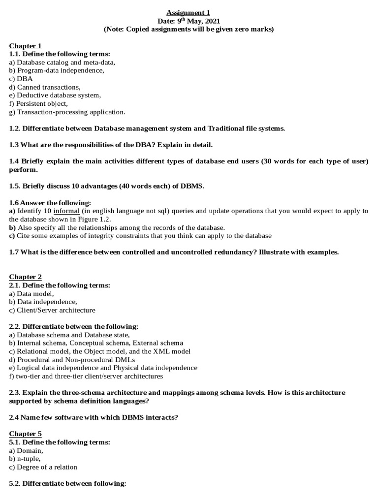 Assignment 1 | PDF | Databases | Relational Database Assignment 1 | PDF | Databases | Relational Database