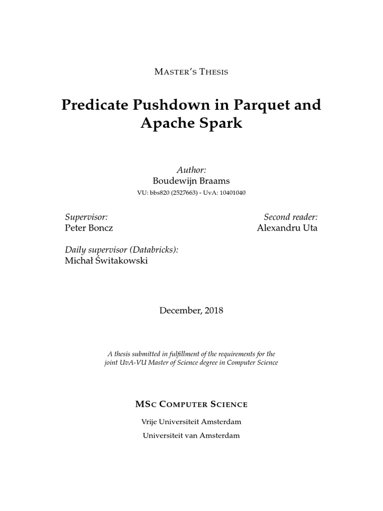 Spark Predicate Pushdown | PDF | Relational Database | Relational Model