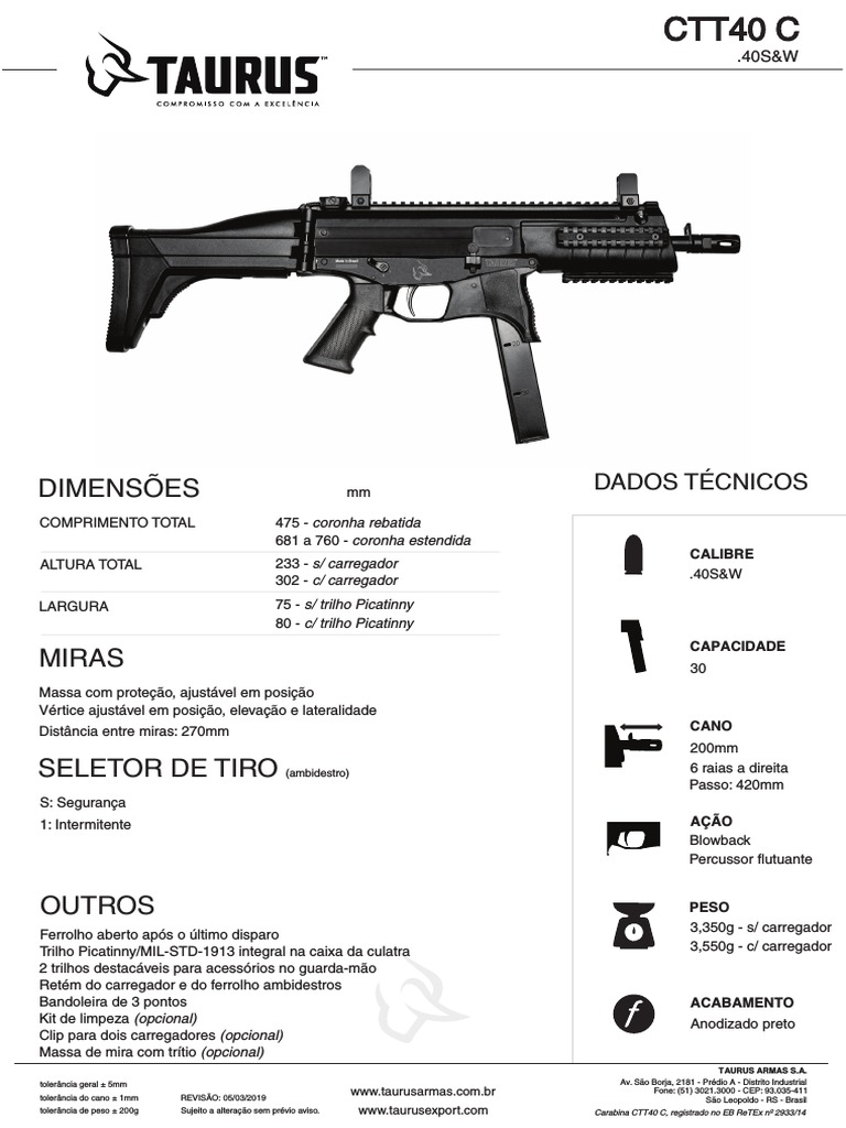 ctt40 C BR | PDF | Carregador (armas de fogo) | Perigos